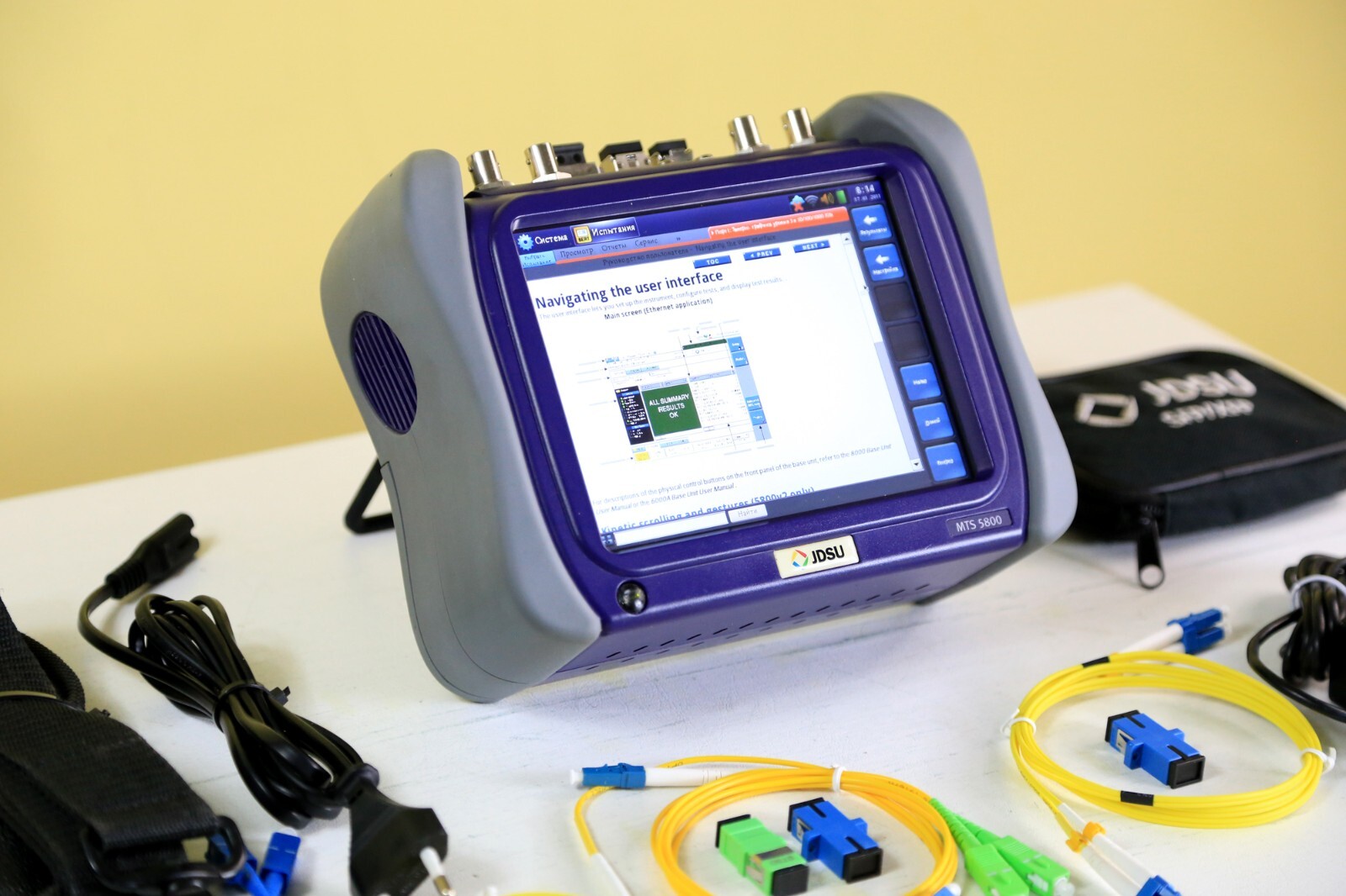 VIAVI JDSU MTS 5800 10G LAN WAN Fiber Optic Network Analyzer 11 active ...