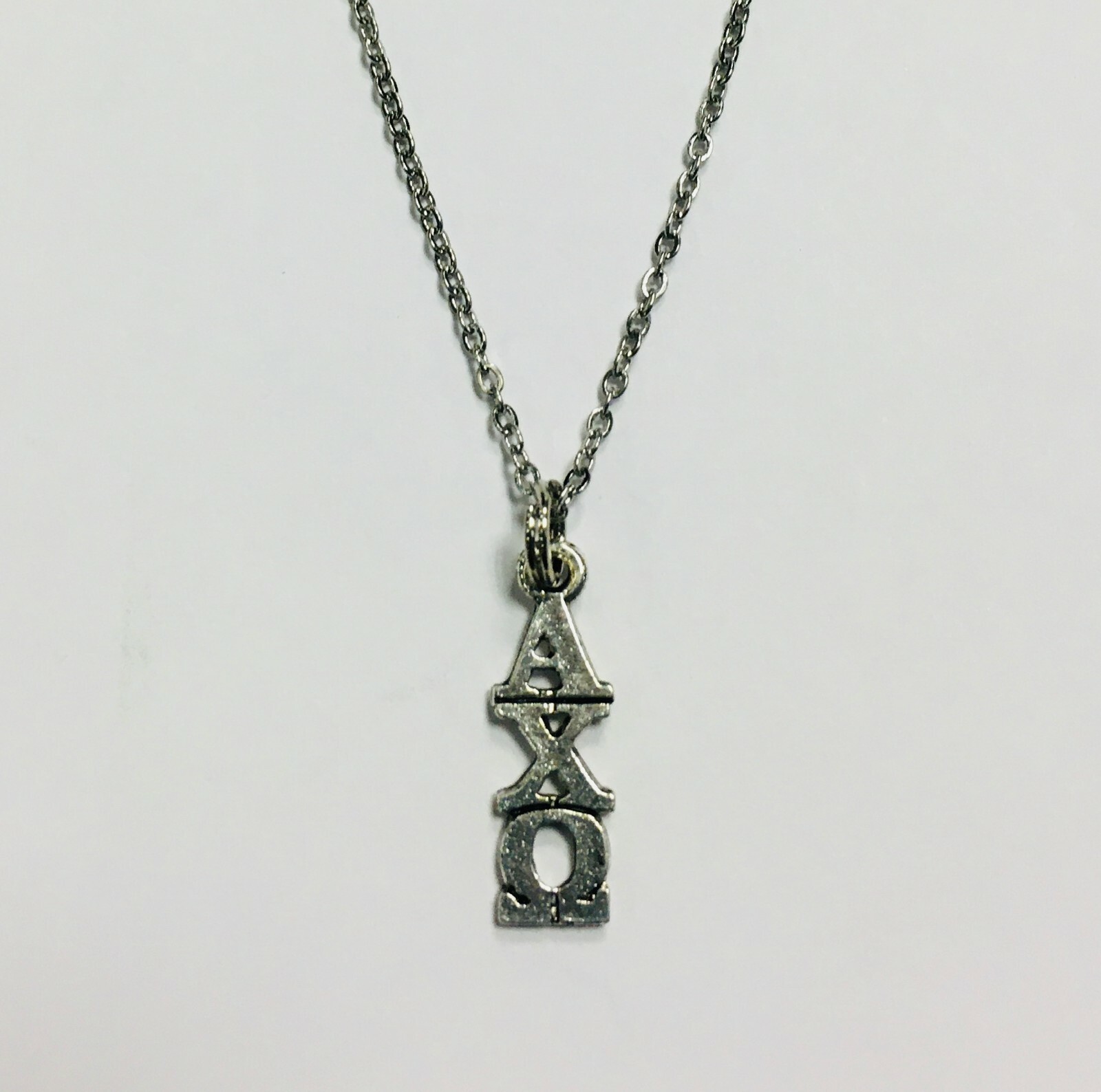 Alpha Chi Omega ACO AXO Sorority Greek Silver Lavaliere Necklace on ...