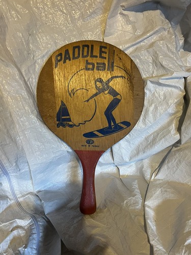 Vintage HOWSCO Paddle Ball 2-Paddles set PADDLEBALL VGC 1960's Taiwan ...