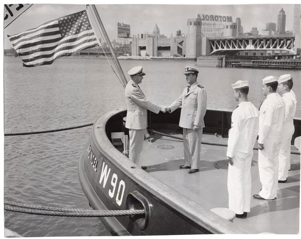 1961 USCG Change of Command Harbor Tug W-90 Arundel Chicago Illinois ...