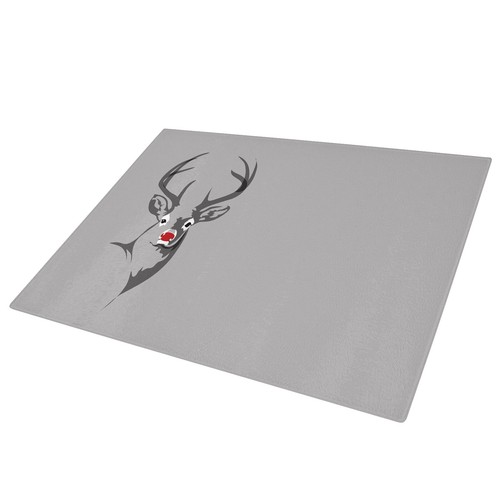 Glass Chopping Board Kitchen Worktop Protector Saver Grey Stag Deer ...