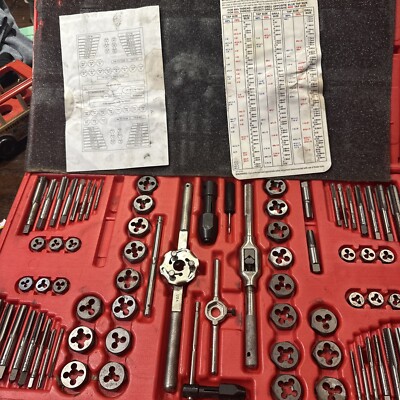 Mac Tools 76 piece SAE & METRIC tap and die set VG COND TT244 no rust ...