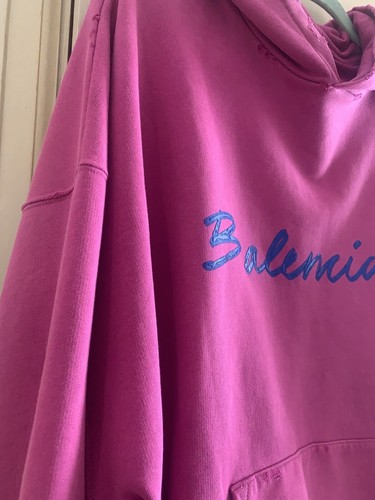 Balenciaga Distressed Brush Print Wide Fit Hoodie 4 | eBay