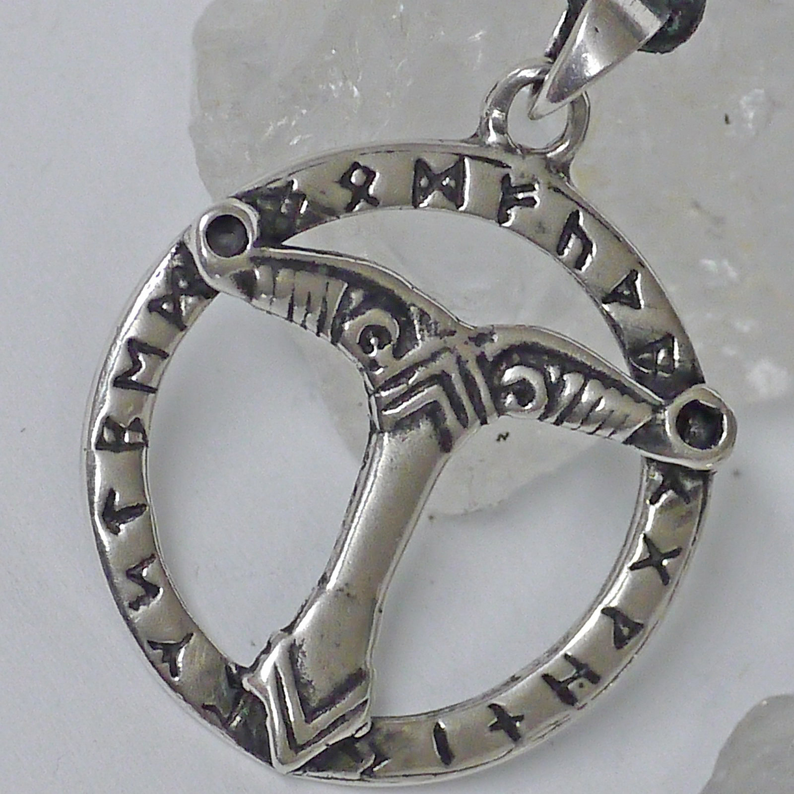 Irminsul Runen Weltsäule Anhänger 925Silber Wikinger Germanen ...