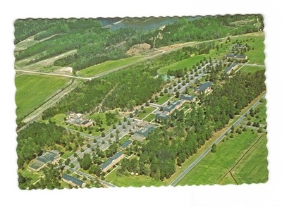 North Carolina Wesleyan College vintage postcard unposted aerial view ...