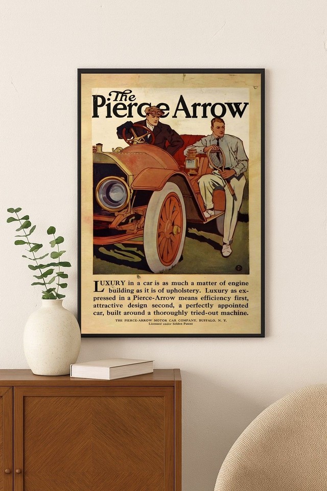 Pierce Arrow Car (1920s) Vintage Ad Poster 🚗 - 24x36” Hi-Res💎 Print ...
