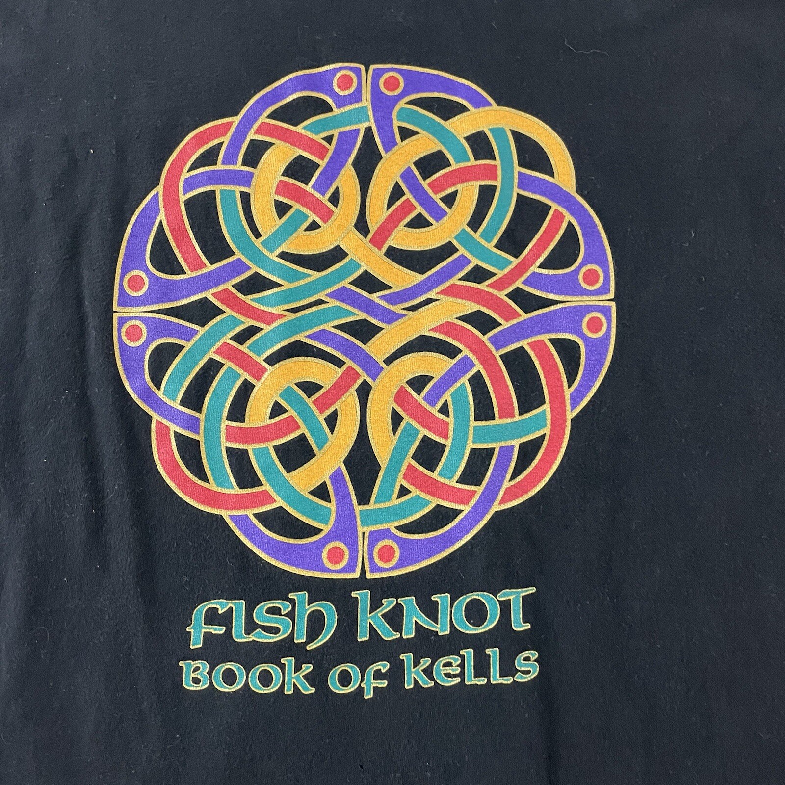 VTG Fish Knot Book Of Kells Short Sleeve Hanes Beefy T T Shirt Men's ...