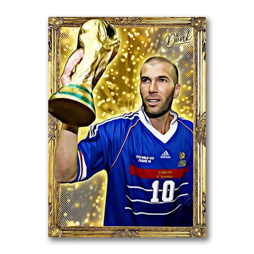Zinedine Zidane Gold Getter Sketch Card Limited 09/30 Dr. Dunk Signed ...