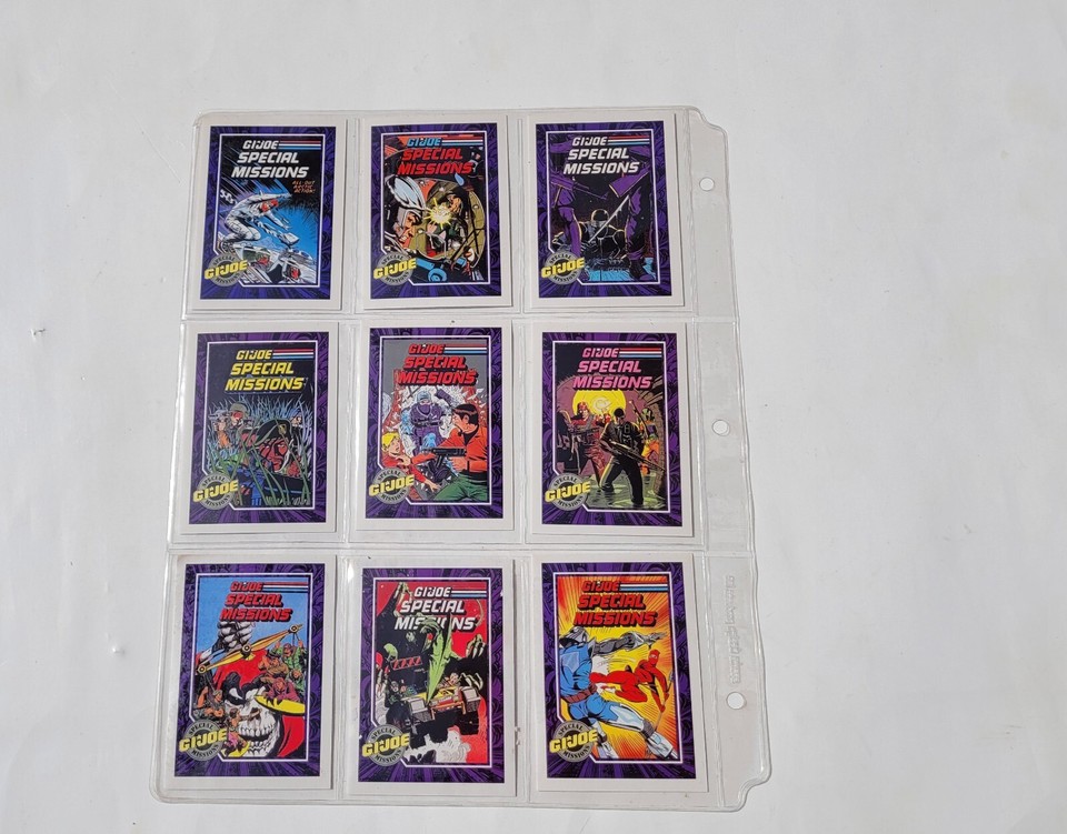 GI Joe Trading Cards Set Series 1, 46 to 54, 91 to 97, 100 to 108 By ...