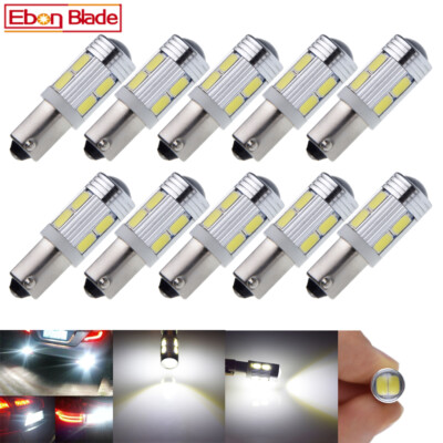 10 x White BAX9S 5630 10SMD LED Bulbs for Parking Position Light 64132 ...
