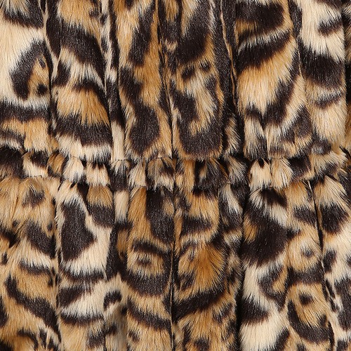 Women's Sexy Leopard Real Mink Fur Long Coats Trench Parka Thick Chic ...