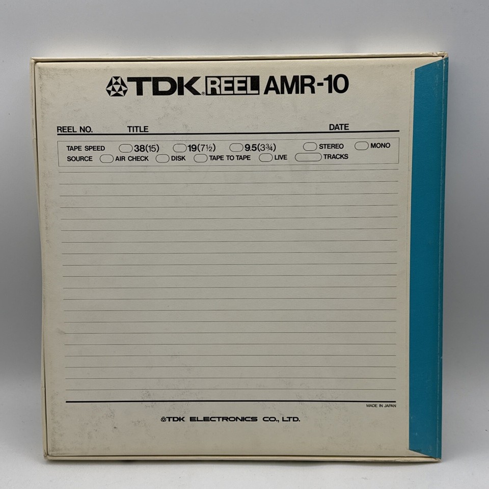 TDK Reel to Reel AMR-10 Metal 10" BLANK Sound Recording Tape PRO Type ...
