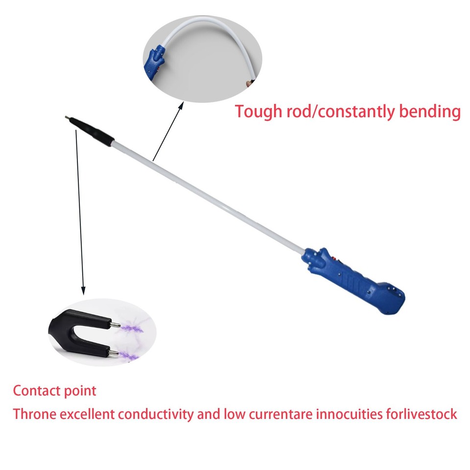 Livestock Prod Electric Cattle Prod Rechargeable Safety Animal Hot Shot ...