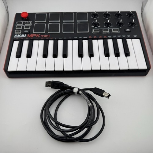 Akai MPK Mini Professional Electronic Keyboard w/ USB Cable - TESTED ...