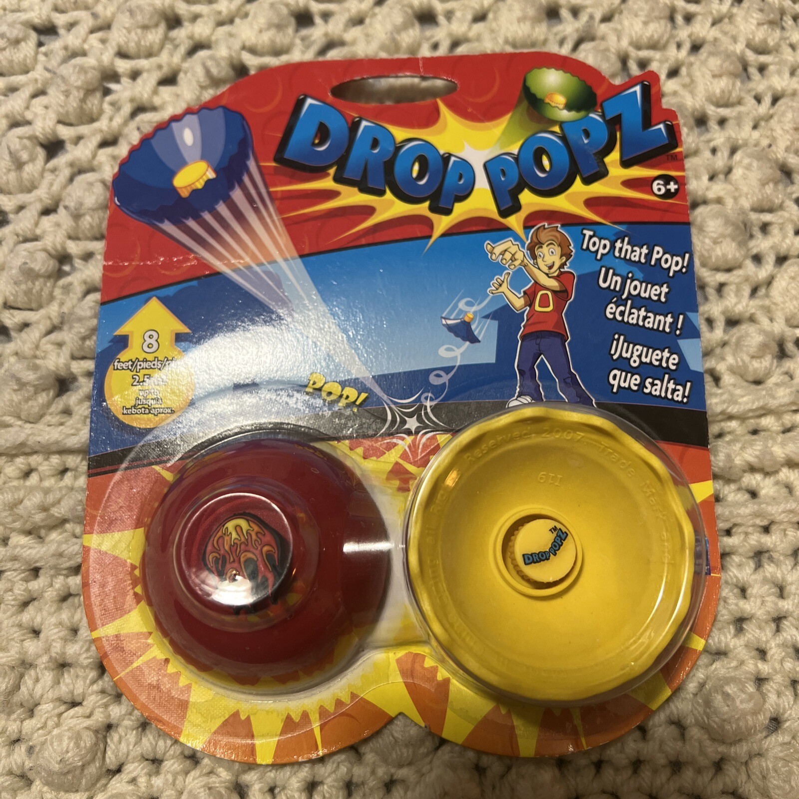 Drop Popz 2007 Jumping Toy Up To 8 Feet New Sealed. Spin Master. Free ...