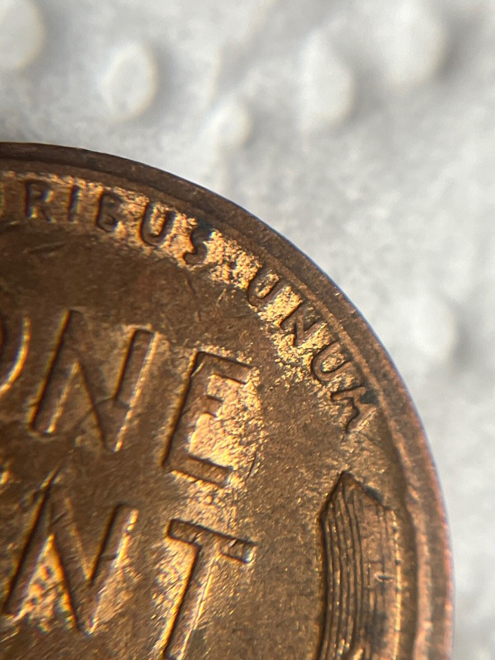 RARE 1955-D Wheat Penny Offset Error Coin Reverse & Obverse L On Rim Die Mark | eBay