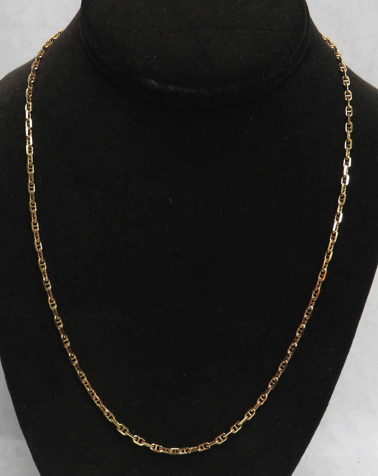 14K SOLID GOLD LONG ANCHOR LINK 19" NECK CHAIN - Gem
