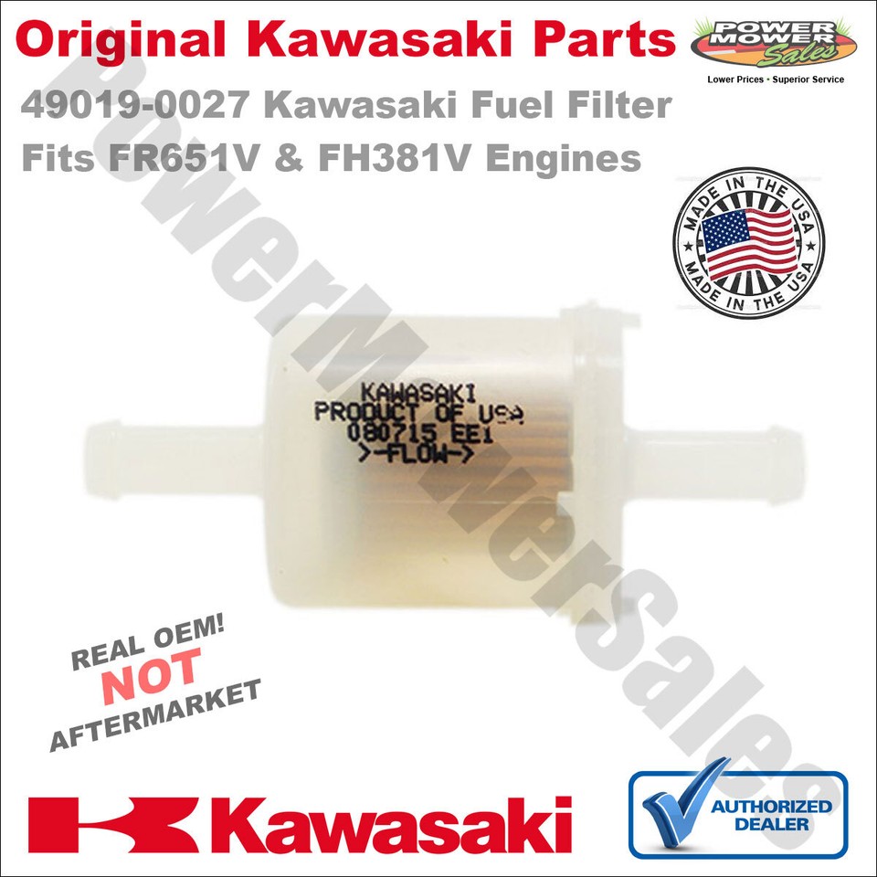 Kawasaki Fuel Filter 49019-7001 49019-0027 / FR651V, FR651V, FR651V, FR691V | eBay