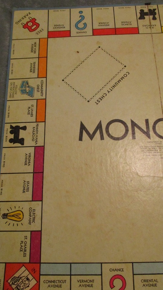 Vintage Monopoly Game Board Only Copyright 1935, 1946, 1961 | eBay