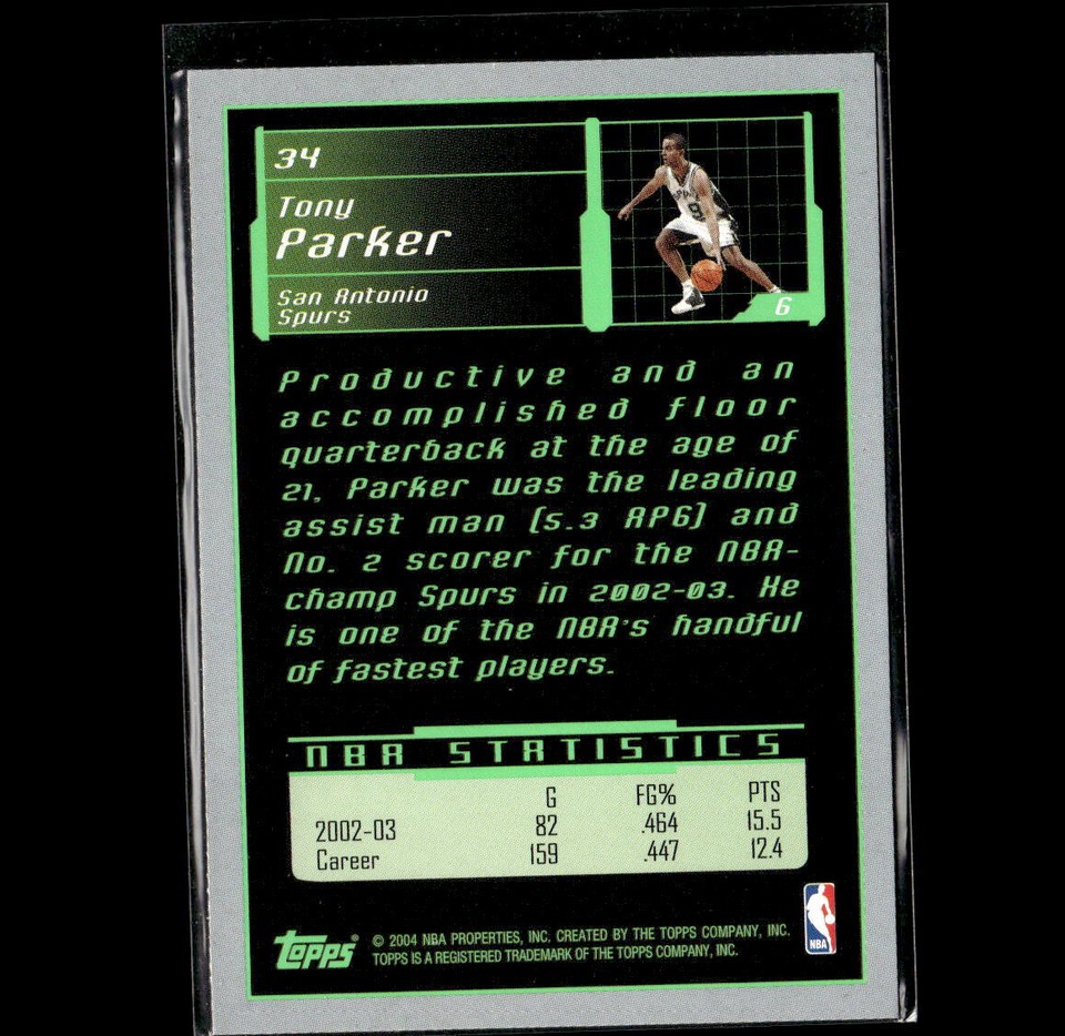 2003 Topps Rookie Matrix #34 Tony Parker | eBay