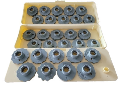 Vintage Standard Sewing Machine Design Cams Zig Zag Set of 29 with Case ...