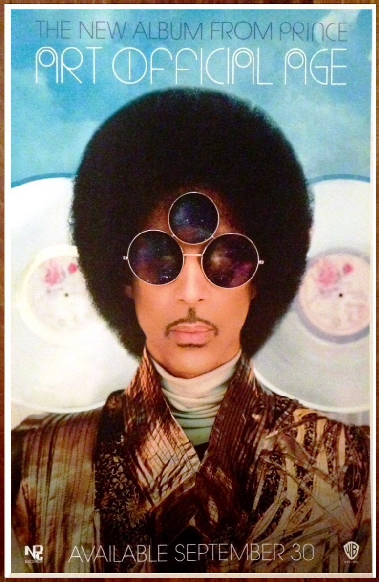PRINCE Art Official Age Ltd Ed New RARE Tour Poster Display +BONUS Rock ...
