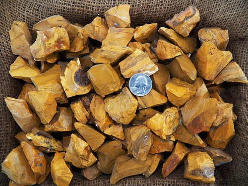 1000 Carat Lots of Yellow Jasper Rough - Plus a FREE Faceted Gemstone ...