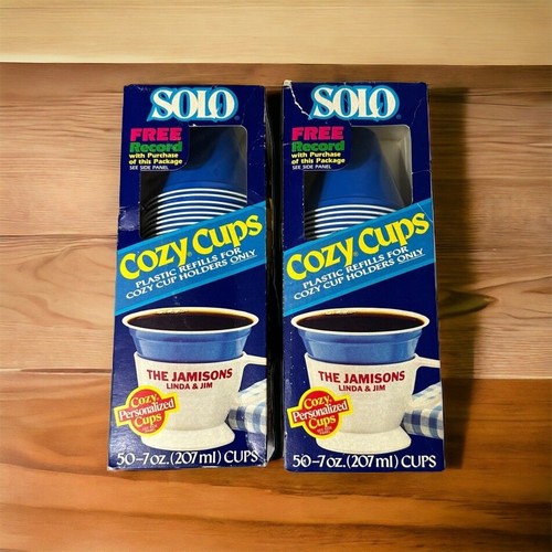 SOLO COZY CUPS Vintage Blue Plastic Refills 98 Cups 7 OZ | eBay