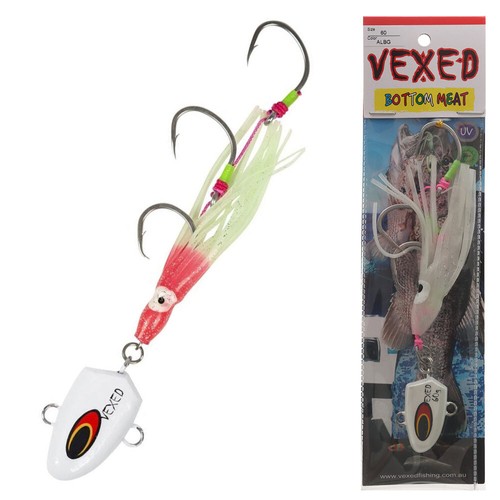 Vexed Bottom Meat Hybrid Jig / Bait Rig 60g Albino Glow | eBay