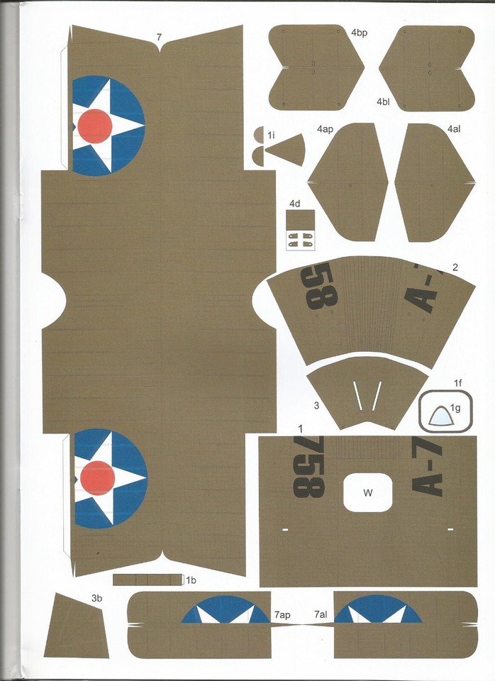 1:33 US WWI trainer Thomas-Morse S-5 biplane paper model | eBay