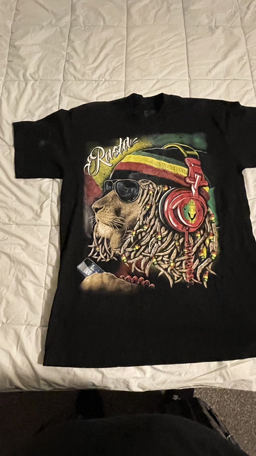 Rasta Lion Reggae The Raw Uncut Black T Shirt XL - Gem
