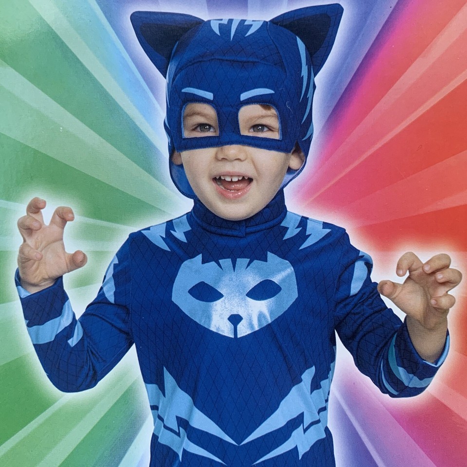 PJ Masks CATBOY Size Small 2T Toddler Halloween Costume FOIL LOGO Child ...