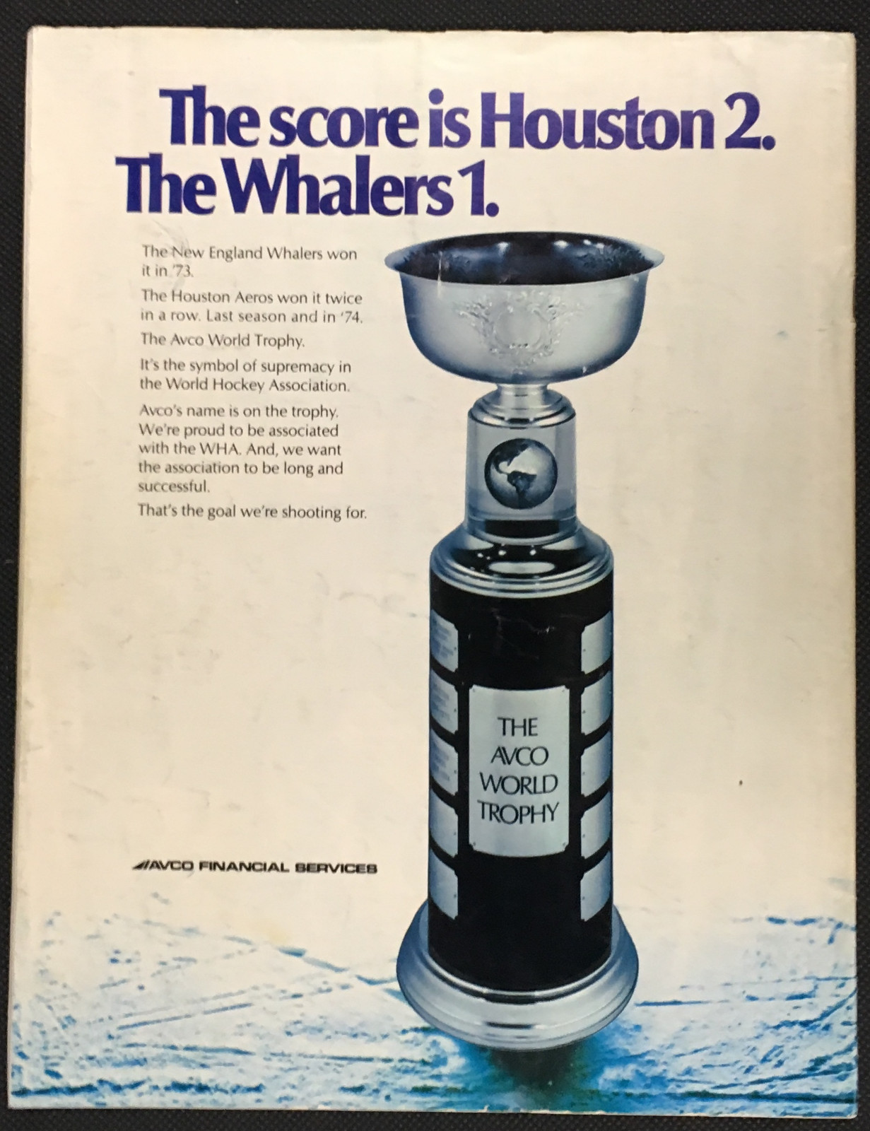 1975-1976 WHA Hockey Program San Diego Mariners vs Phoenix Roadrunners ...