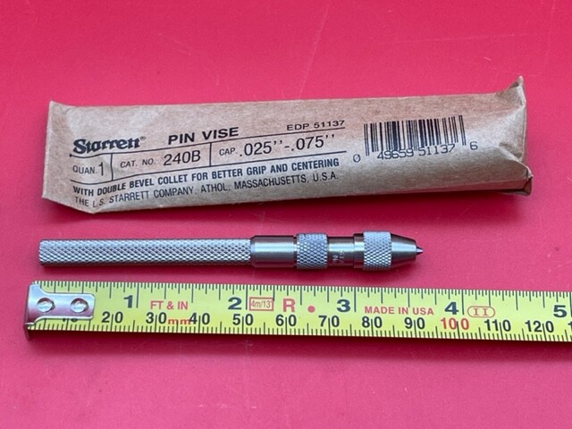 Starrett 240B Pin Vise with Tapered Collet .025-.075" Range IN STOCK | eBay