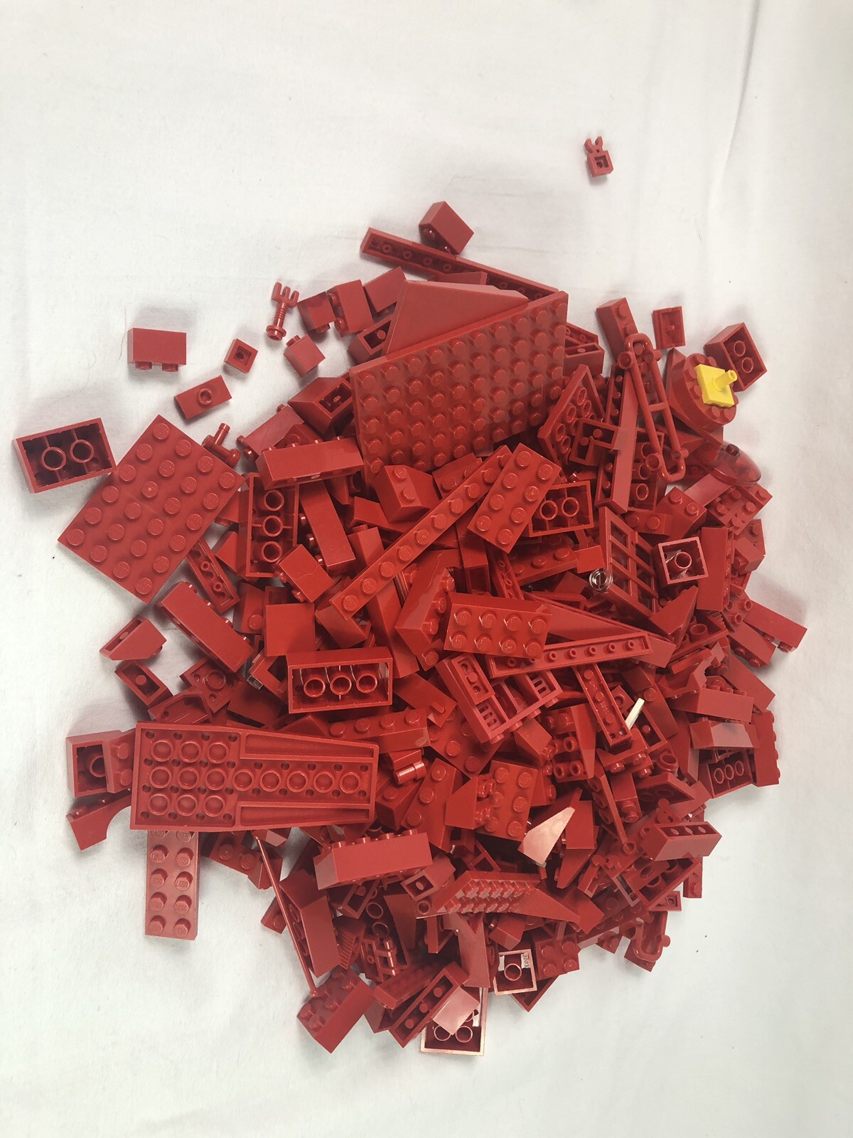 One Pound LEGO 1lb Bulk Red Blocks Of Variety Pieces Authentic Building ...
