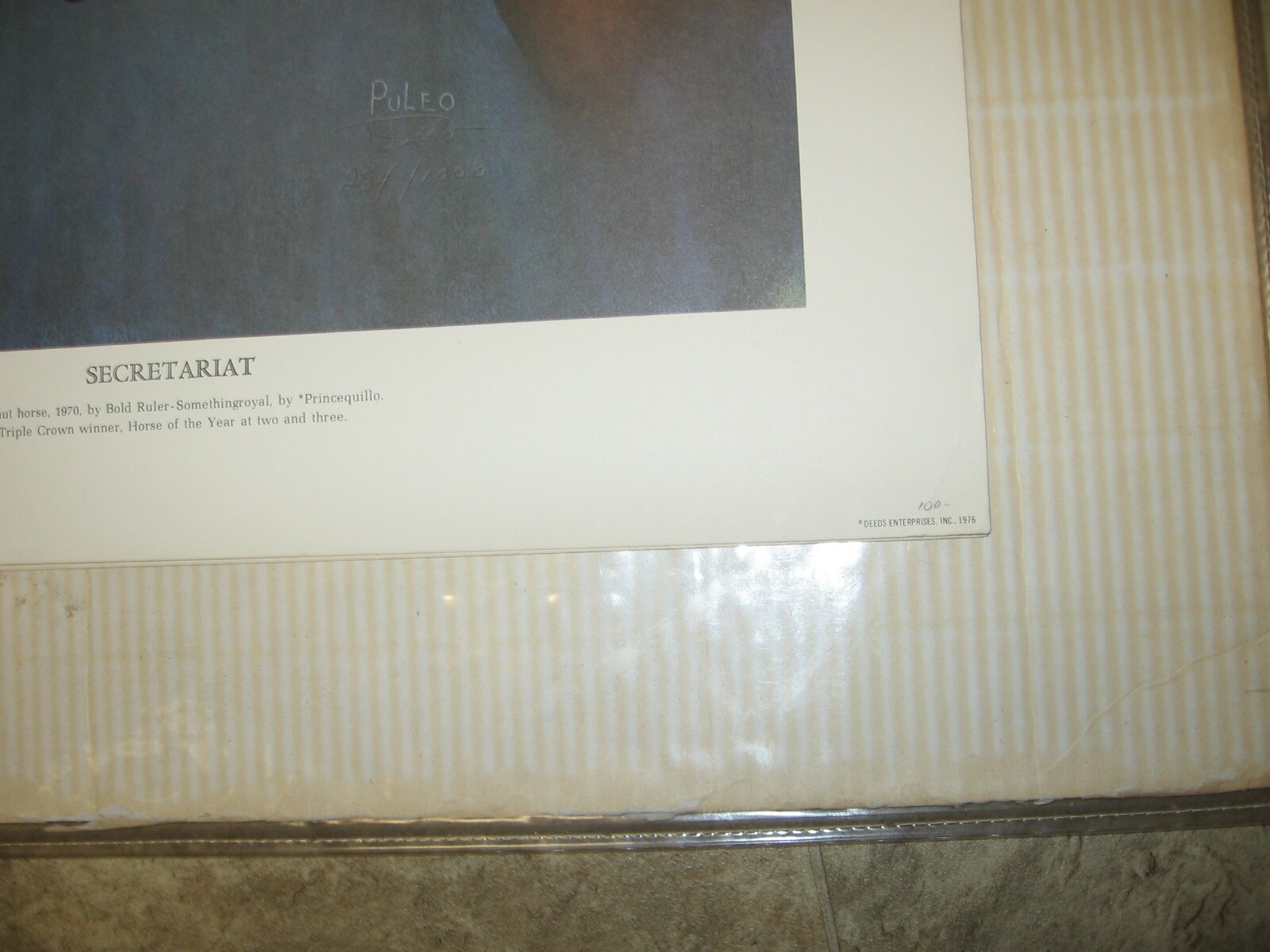 1976 Secretariat Lithograph By Jerry Puleo Hand Signed Limited Edition ...