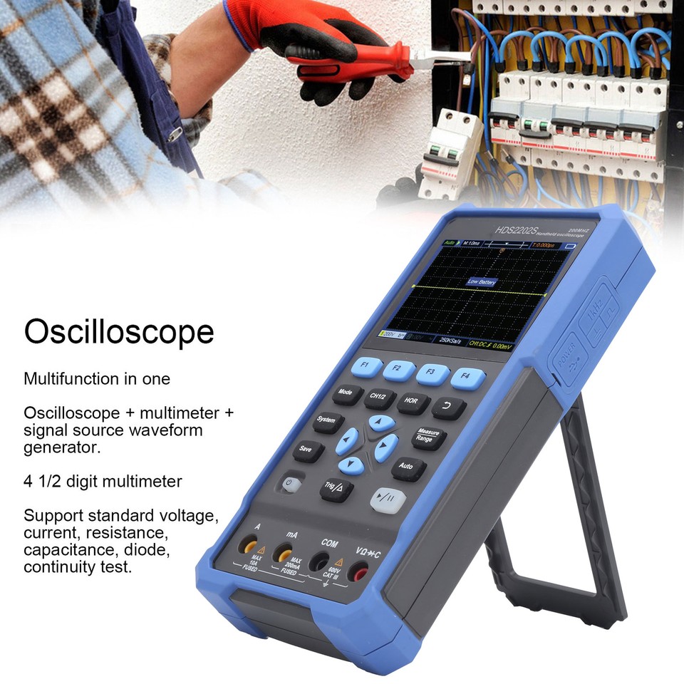 Oscilloscope Multimeter 200MHz Bandwidth 2 In 1 Oscilloscope And ...