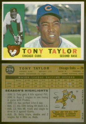 (18940) 1960 Topps 294 Tony Taylor Cubs-EM | eBay