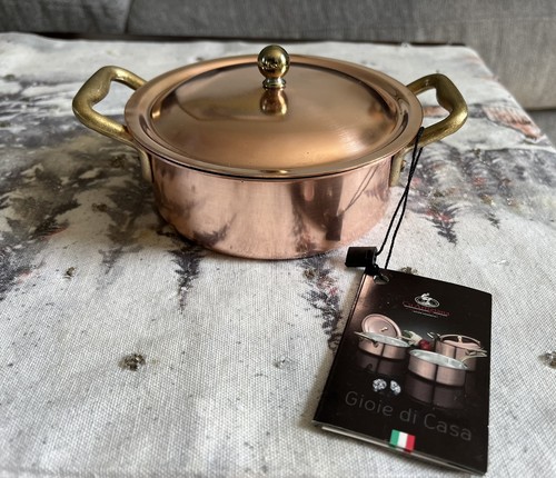 CU ARTIGIANA MAESTRI RAMAI MASTERS COPPERSMITHS 5 1/4" COPPER LIDDED ...