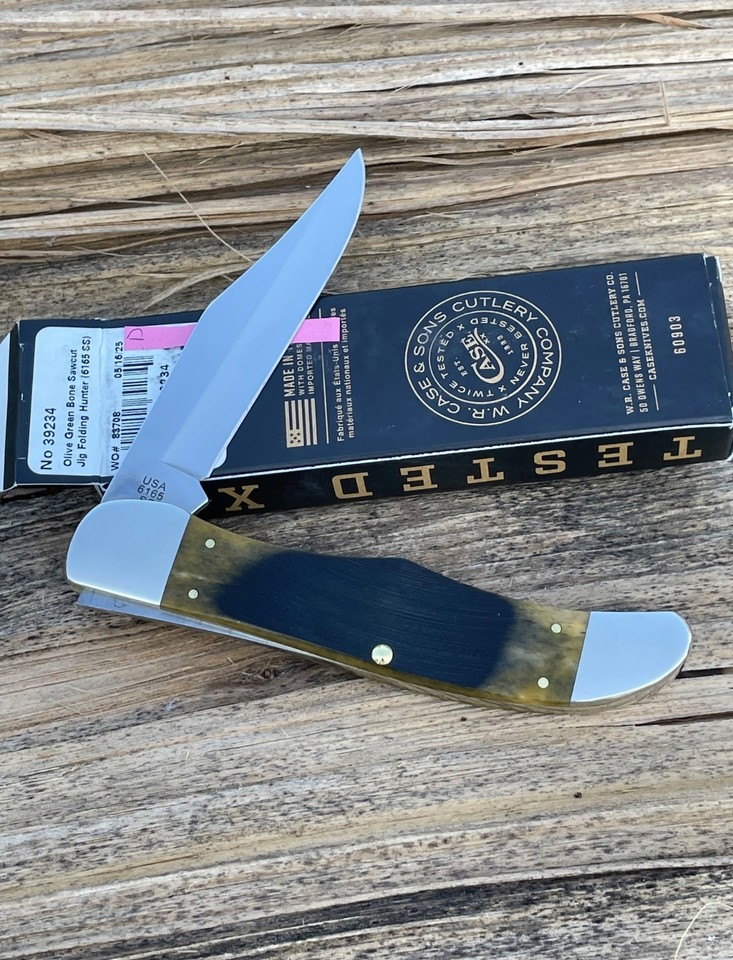 CASE XX *d 2025 OLIVE GREEN SAWCUT JIGG FOLDING HUNTER KNIFE KNIVES | eBay