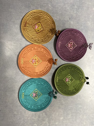 Vintage Lot Of 5- Handmade Korean Coasters | eBay