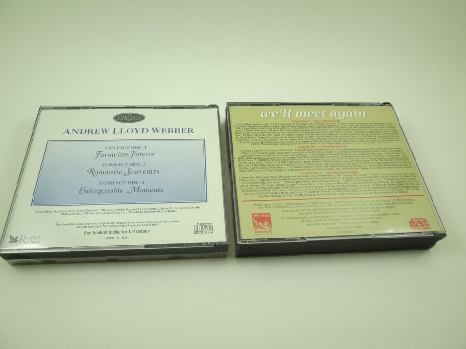 Reader's Digest Music CD Bundle - 6 box sets, 21 CD's, huge number of ...