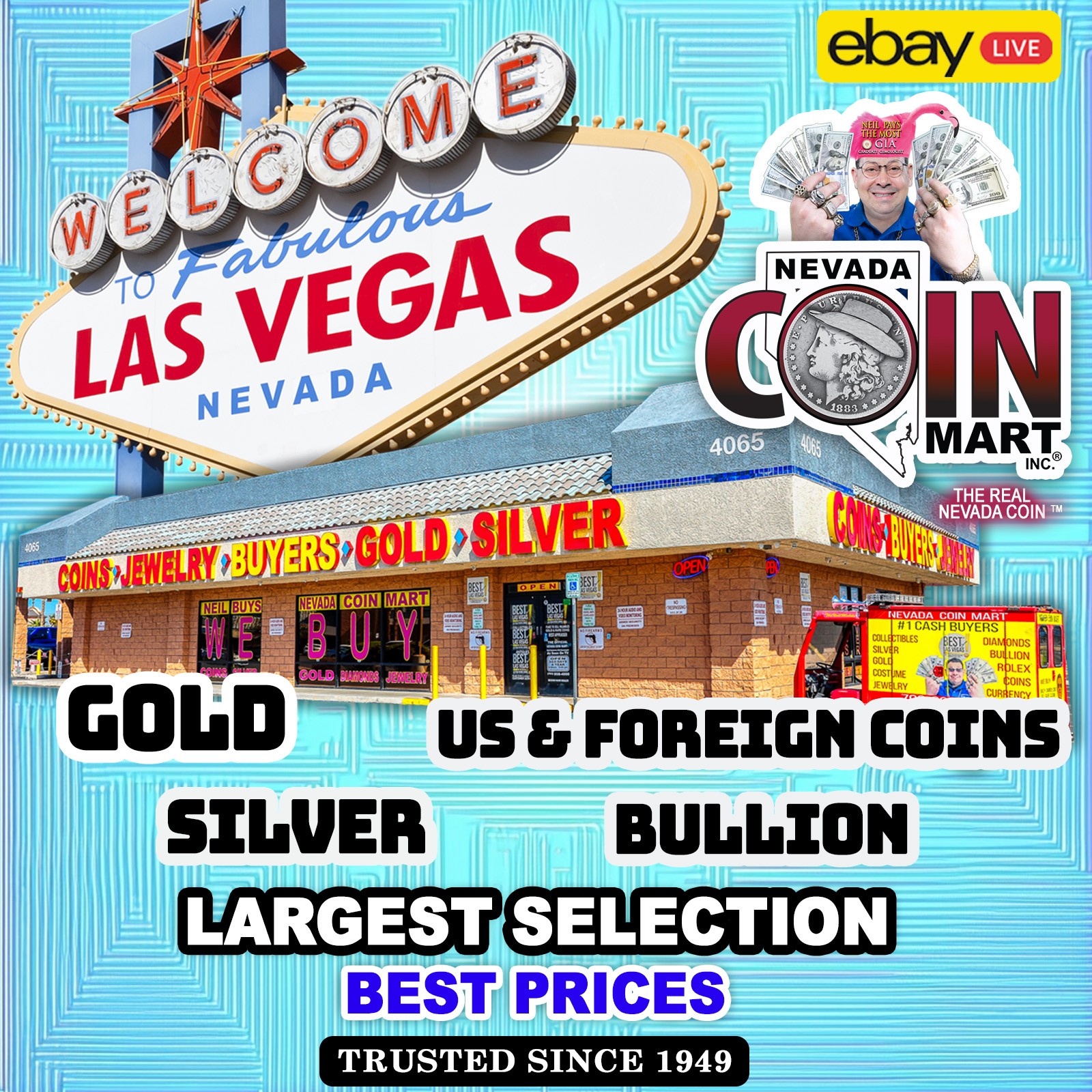 M#2443 AS SHOWN ON SCREEN OFFICIAL NEVADA COIN MART EBAY LIVE SHOW 11 ...