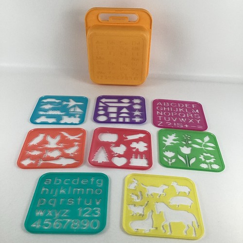 Tupperware Tupper Toys ABC Lunch Box Stencil Set Art Supplies Vintage ...