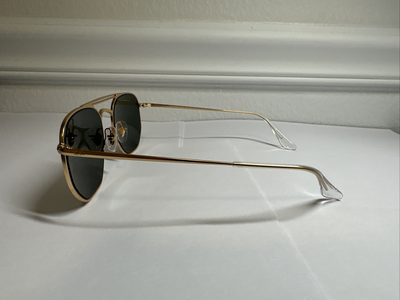 Ray-Ban RB3609 914071 54-20 145mm Gold Square Sunglasses with Green Non ...