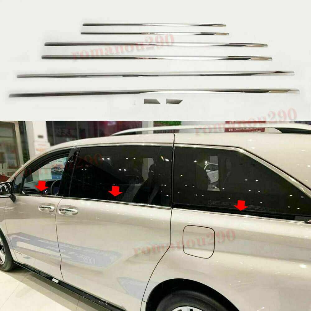 8P Chrome Side Window Down Molding Strip Cover Trim For Toyota Sienna ...