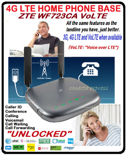 ZTE WF723CA 4G LTE GSM Unlocked (Tellus) Wireless Home Phone Base for ...