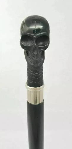 Resin Skull Head Handle Premium Vintage Style Wooden Walking Stick ...