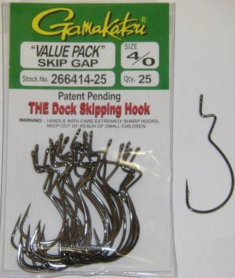 GAMAKATSU SKIP GAP BASS FISHING HOOKS "Value Pack" 266414-25 size 4/0 ...