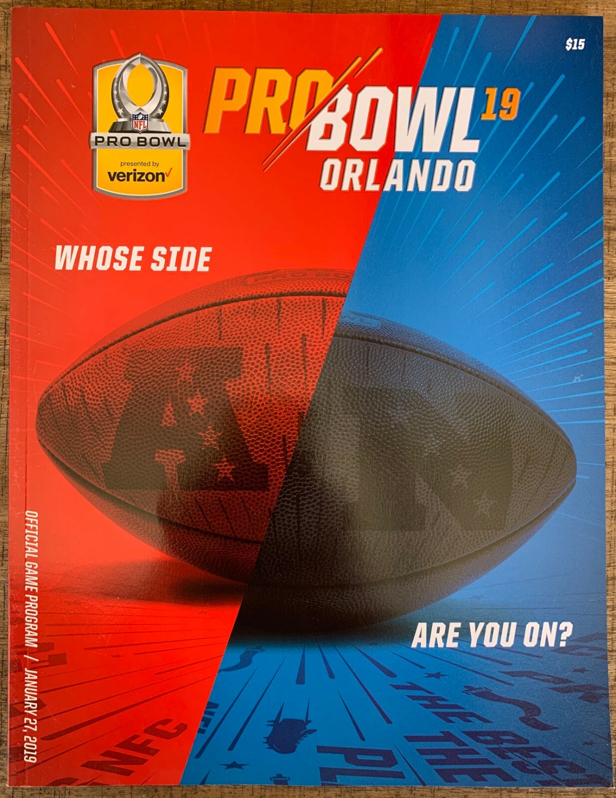 2019 PRO BOWL GAME PROGRAM NFC AFC NFL LIMITED EDITION MAHOMES ADAMS ...